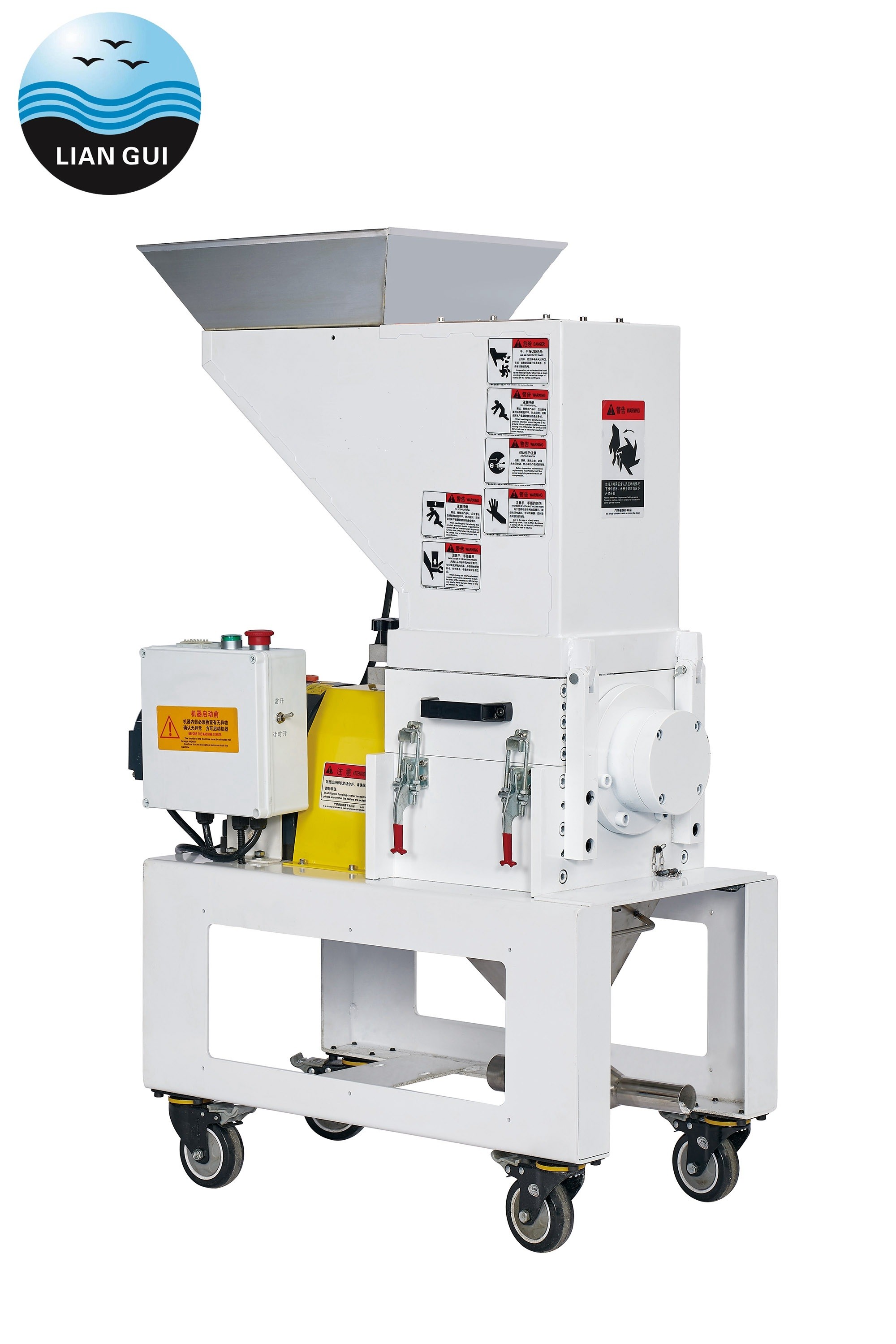 เครื่องบดพลาสติก Sprue Runner ความเร็วต่ำ Soundproof Granulator Crusher